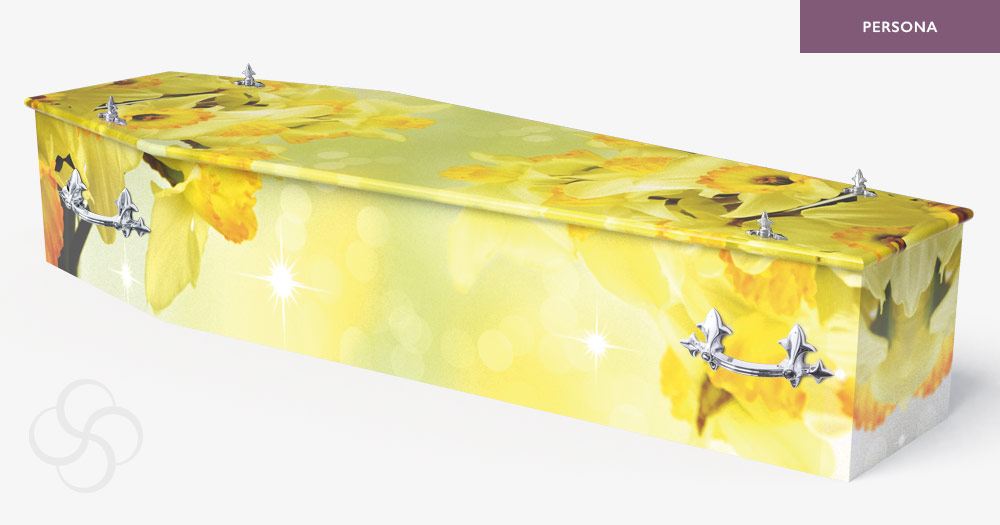 PERSONA Printed Coffin DAFFODILS - Signature Funerals Bury