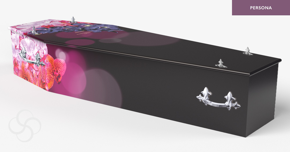 PERSONA Printed Coffin ORCHID - Signature Funerals Bury